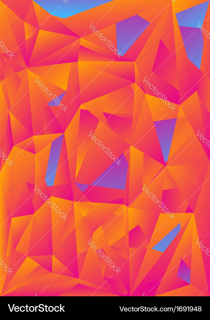 Abstract Blue Orange Polygon Background Royalty Free Vector