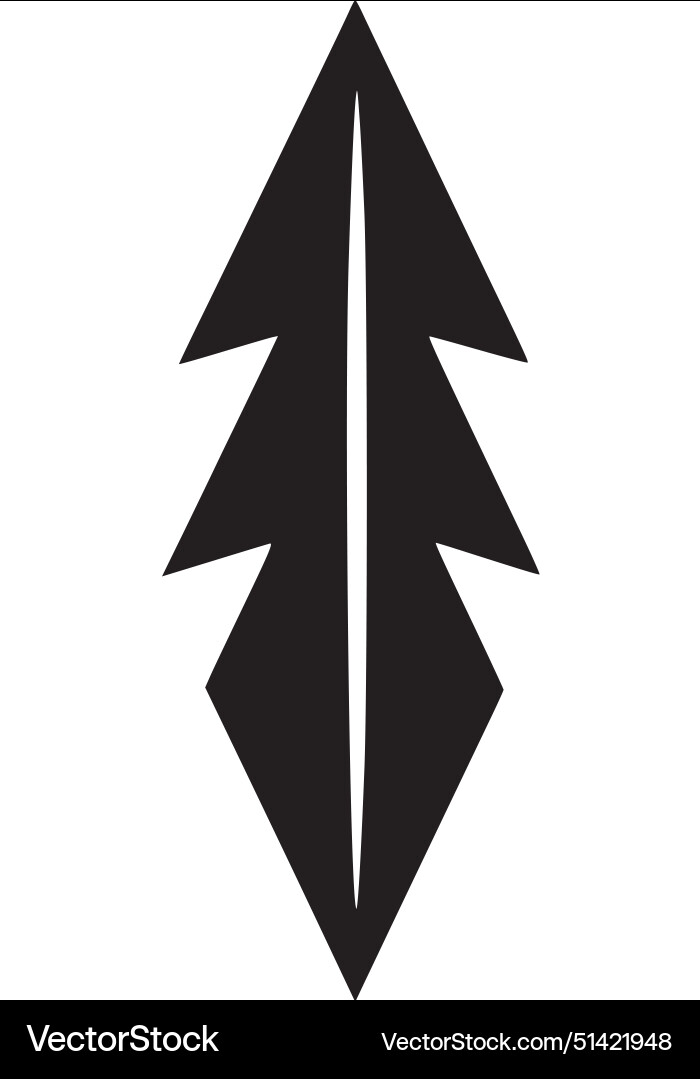 Arrow - minimalist and flat logo Royalty Free Vector Image