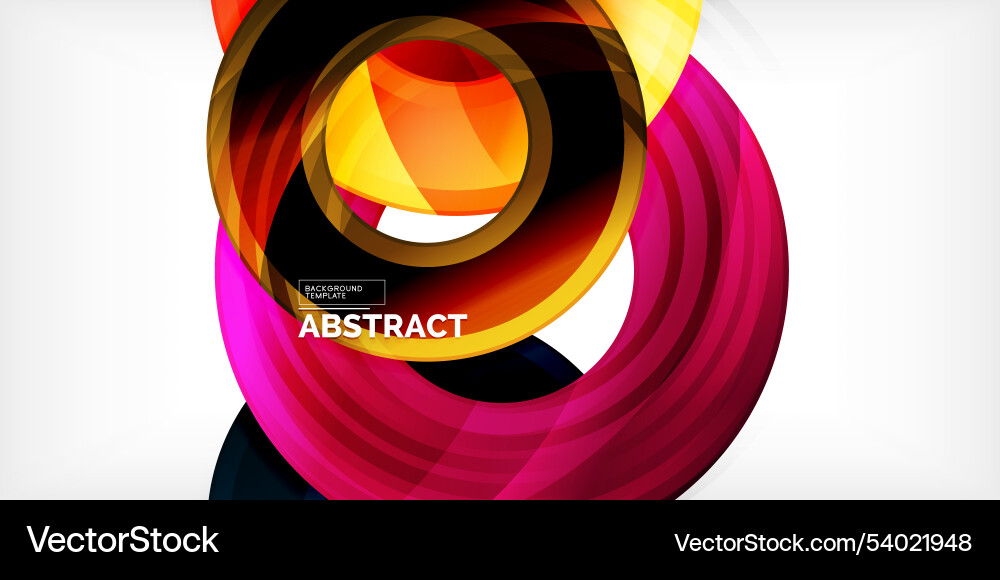 Bright colorful circles with light effects Vector Image