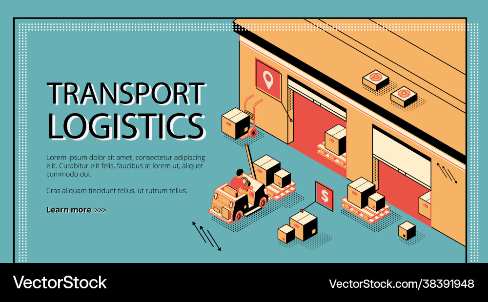 Business delivery logistics company website Vector Image