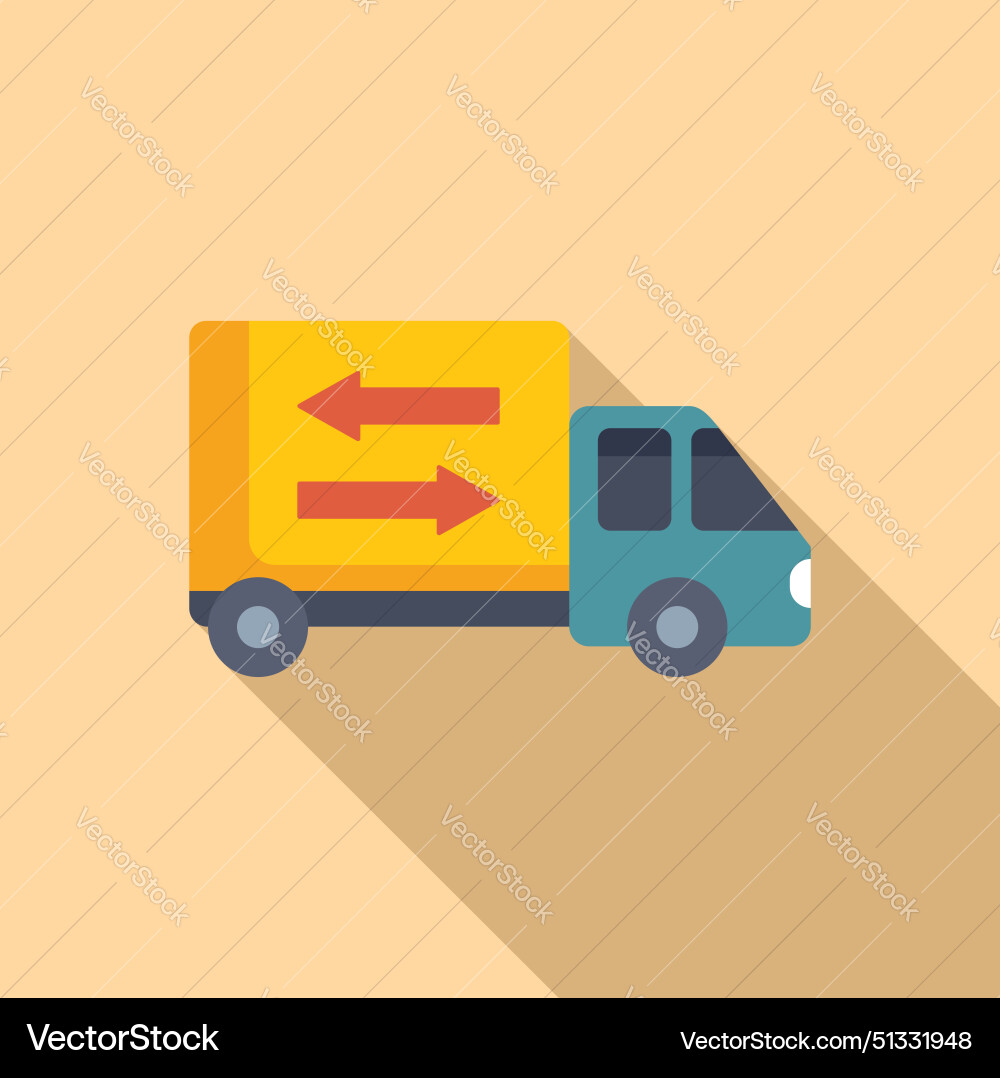 Cartoon delivery truck Royalty Free Vector Image