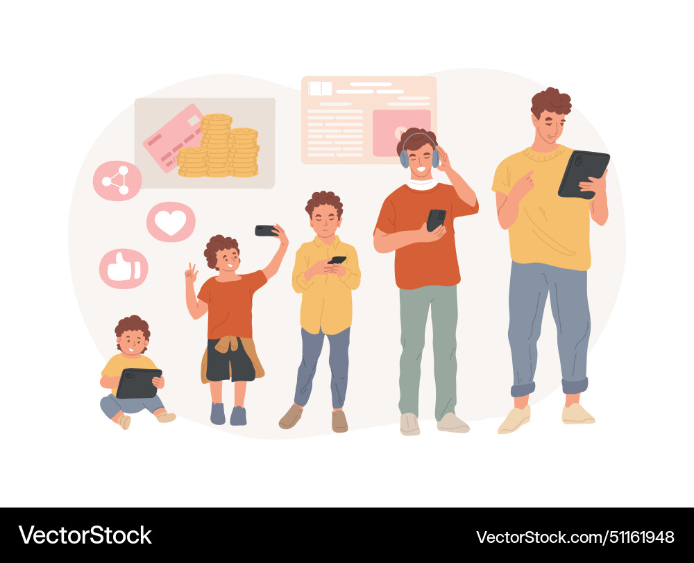 Generation z isolated concept Royalty Free Vector Image
