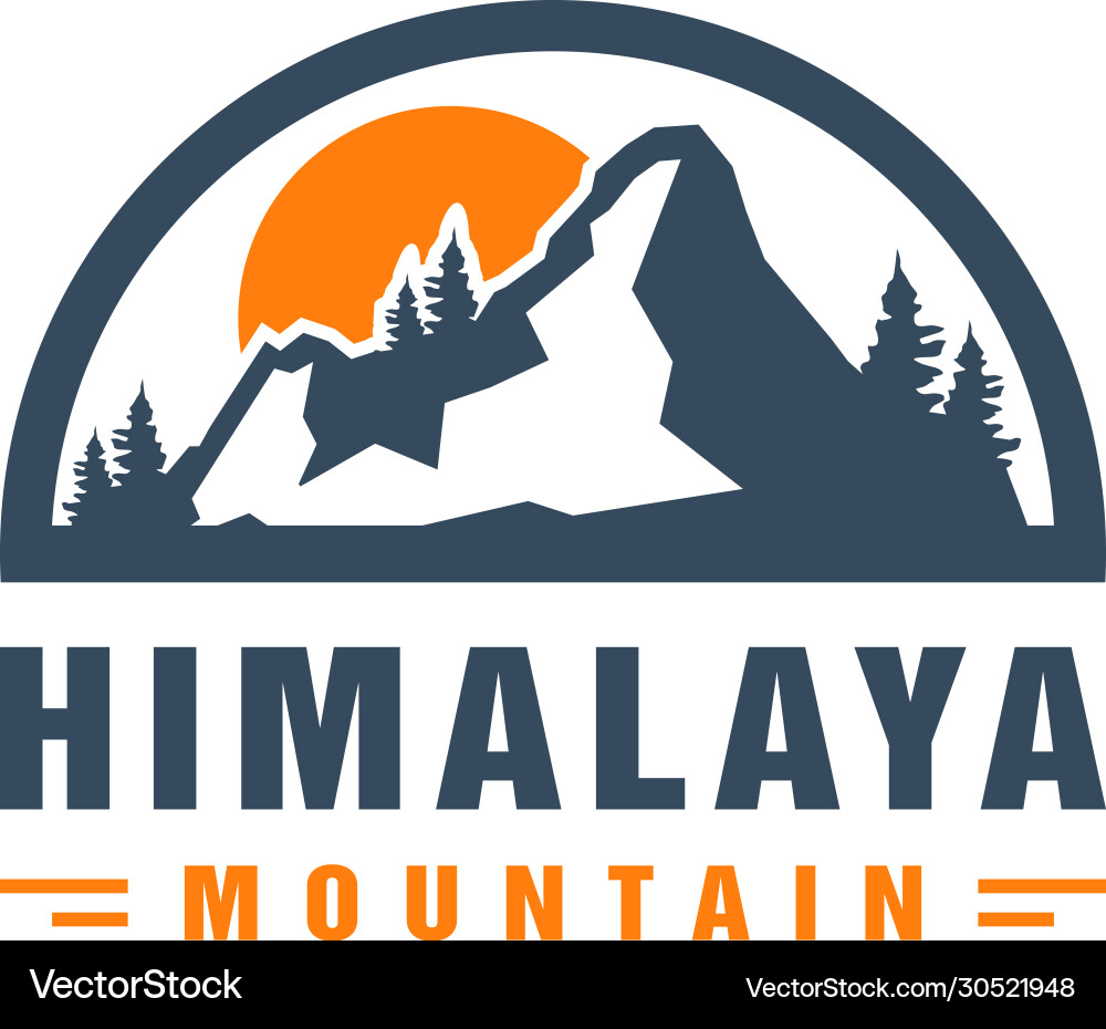 Himalayan Mountain Logo Royalty Free Vector Image