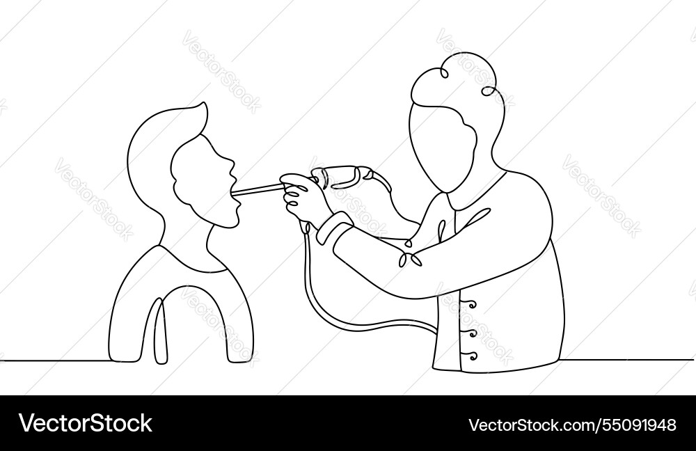 Laryngoscopy Royalty Free Vector Image - VectorStock