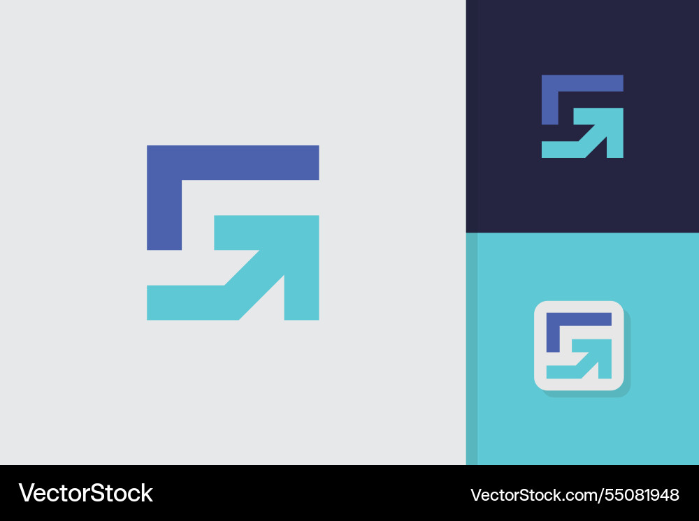 Letter g arrow logo Royalty Free Vector Image - VectorStock