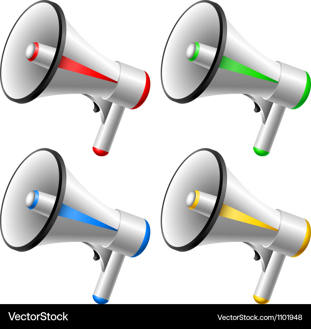 Megaphone set Royalty Free Vector Image - VectorStock