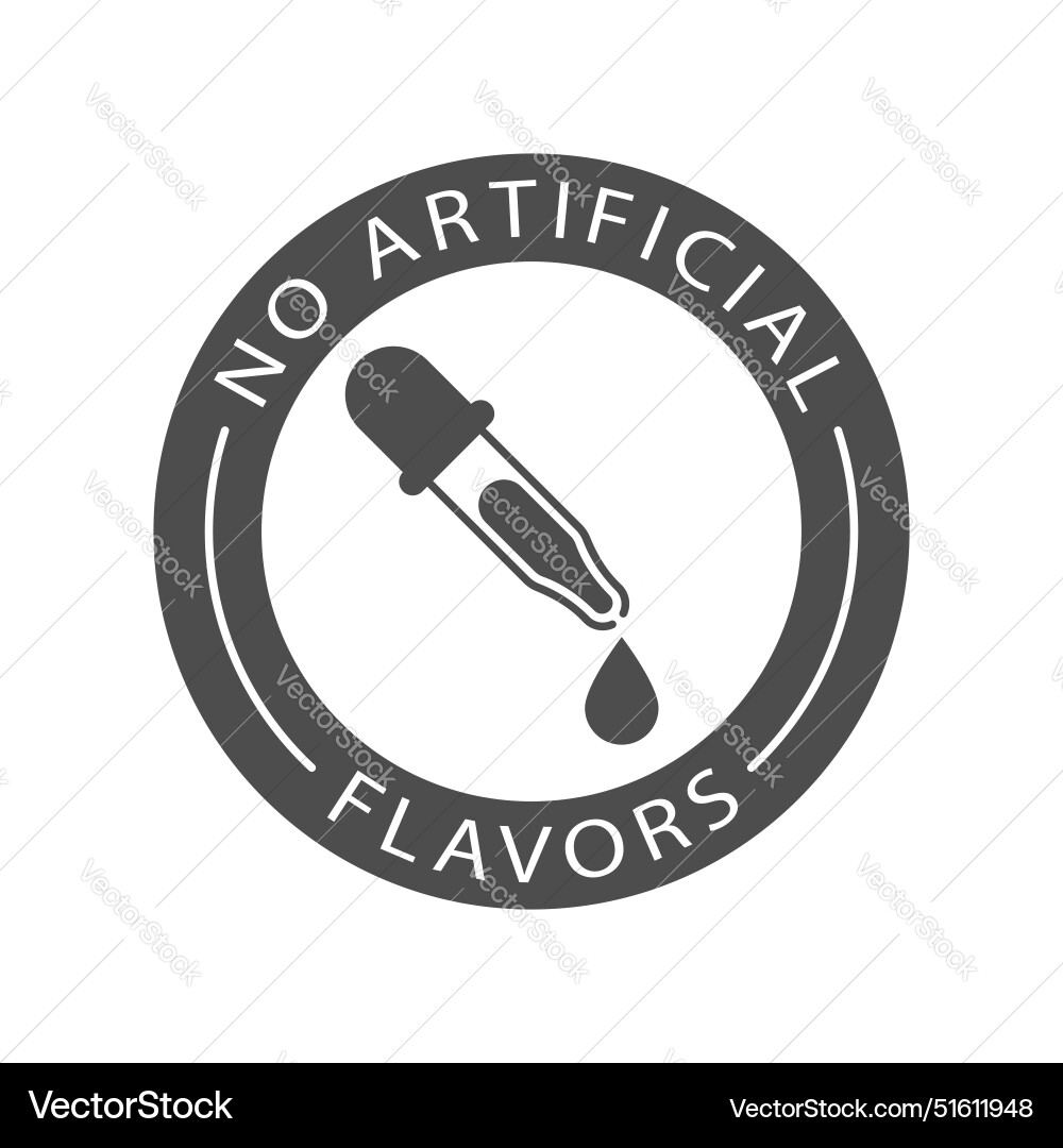 No artificial flavors Royalty Free Vector Image