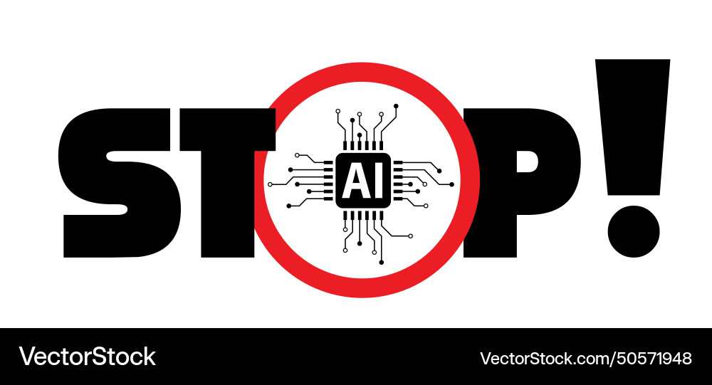 No artificial intelligence ai pictogram do Vector Image