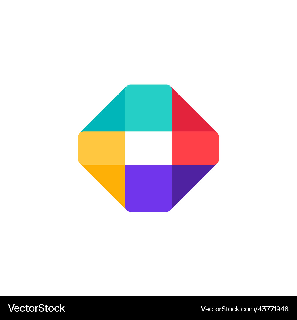 Nummer Null Logo aus überlappenden Linien Papier Vektorbild