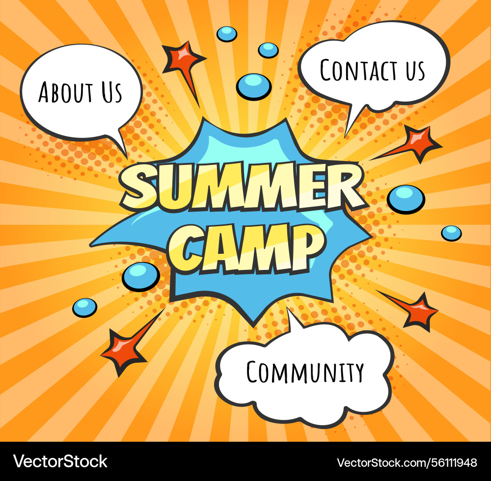Summer camp invitation Royalty Free Vector Image