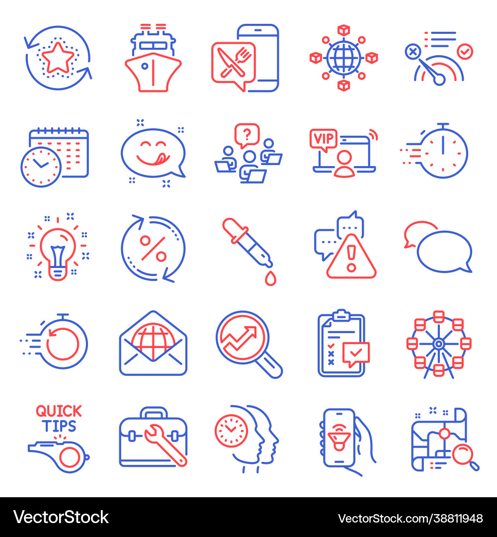 Technology & Business Icons Royalty Free Vector Image
