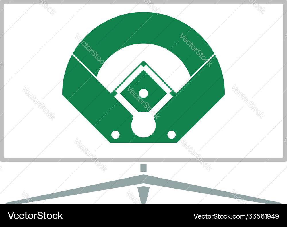 Baseball tv translation icon Royalty Free Vector Image