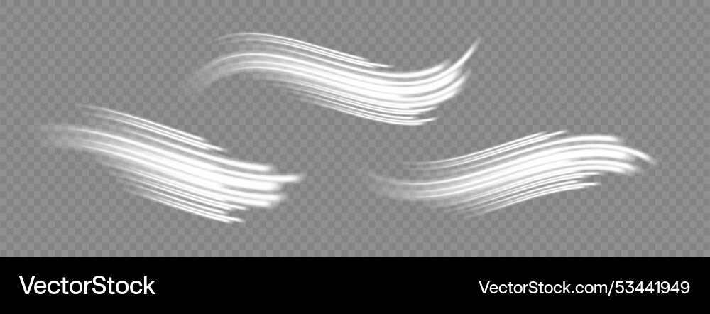 Glowing white speed lines motion high Royalty Free Vector