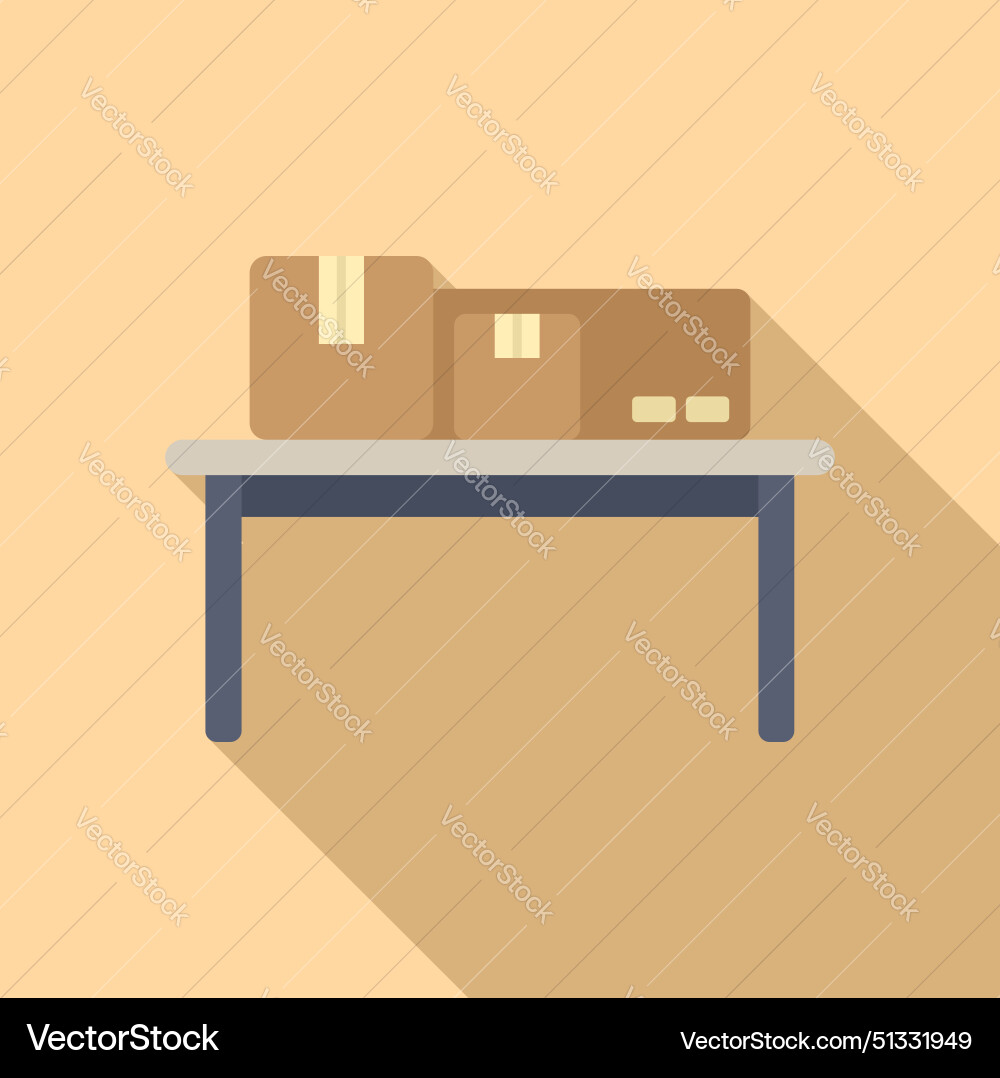 Minimalist of cardboard boxes Royalty Free Vector Image
