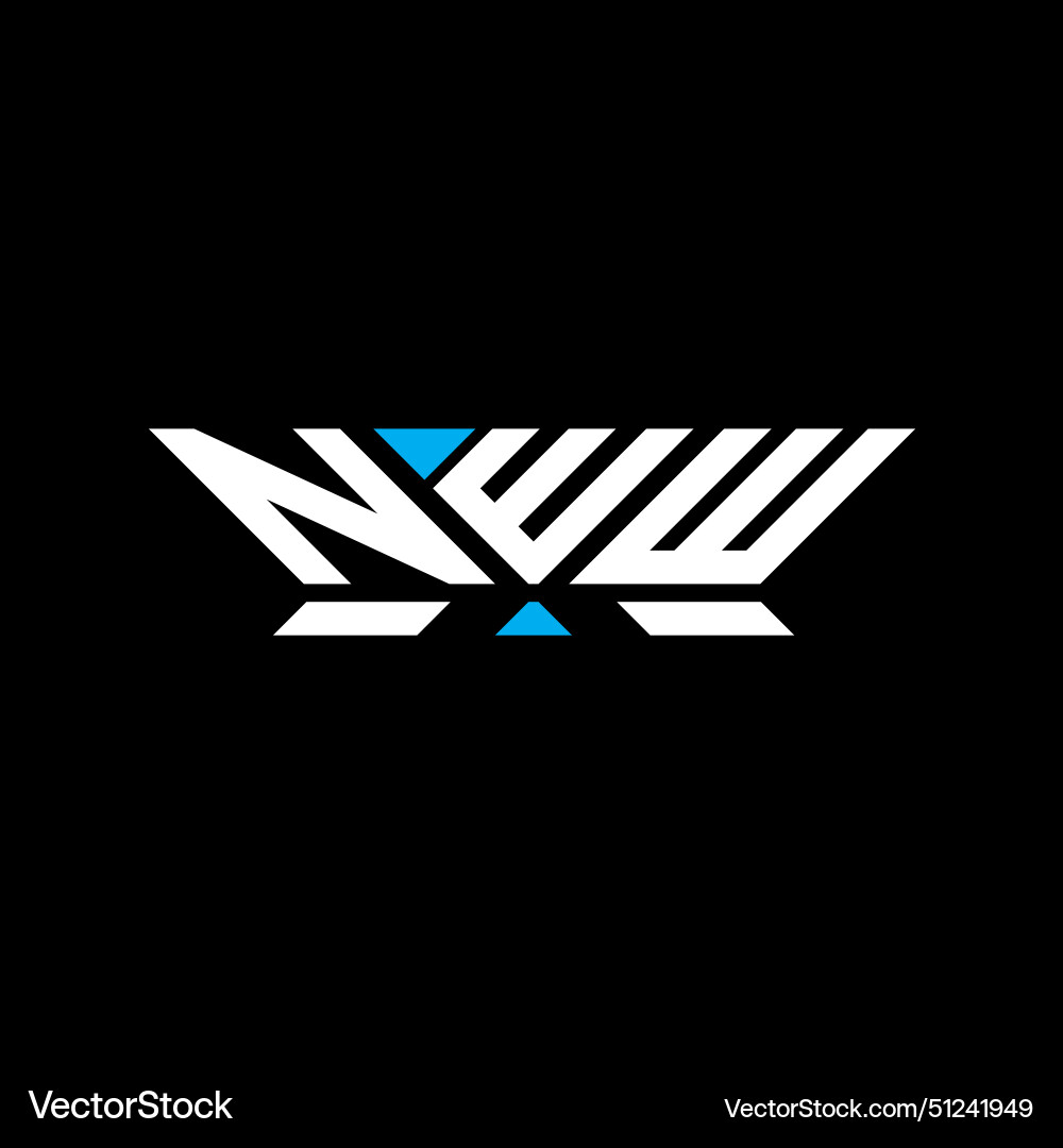 Nww letter logo design nww simple and modern logo Vector Image
