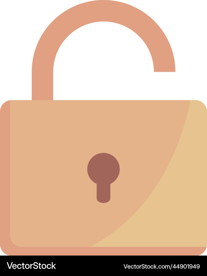 Open padlock cyber fraud Royalty Free Vector Image