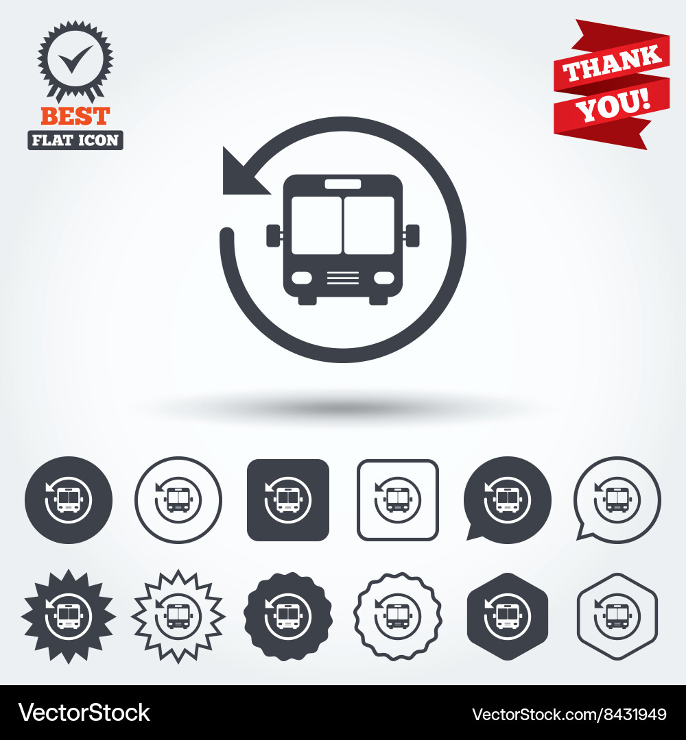Public Transport Stop Icon Royalty Free Vector Image
