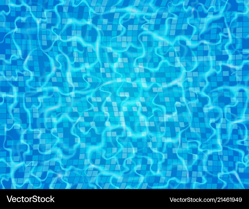 Swimming pool with ripple and waves blue ceramic Vector Image