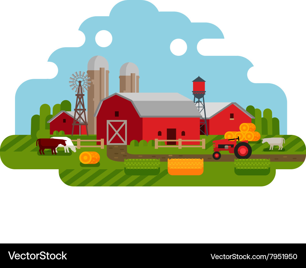 Agriculture and farming Royalty Free Vector Image