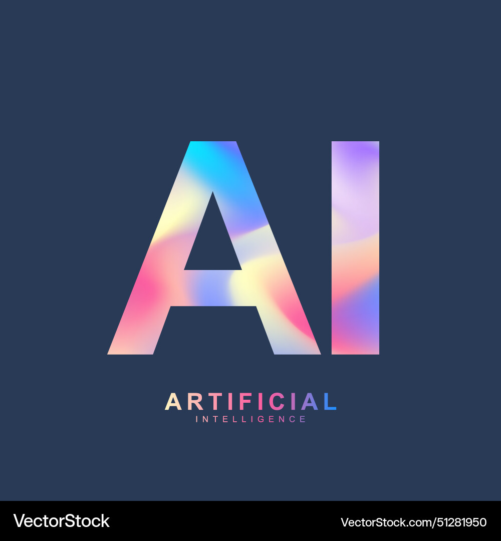 Ai banner concept in the digital style generative Vector Image