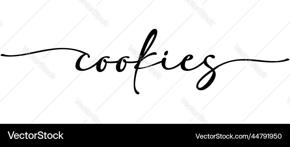 Cookies phrase continuous one line calligraphy art