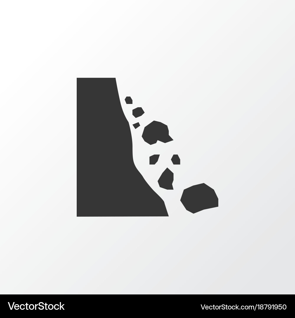 Falling rock icon symbol premium quality isolated Vector Image