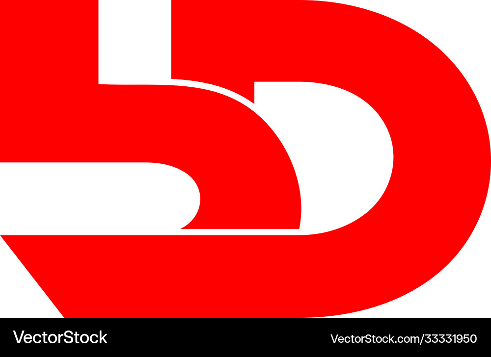 Letter bd symbol linked geometric design logo Vector Image