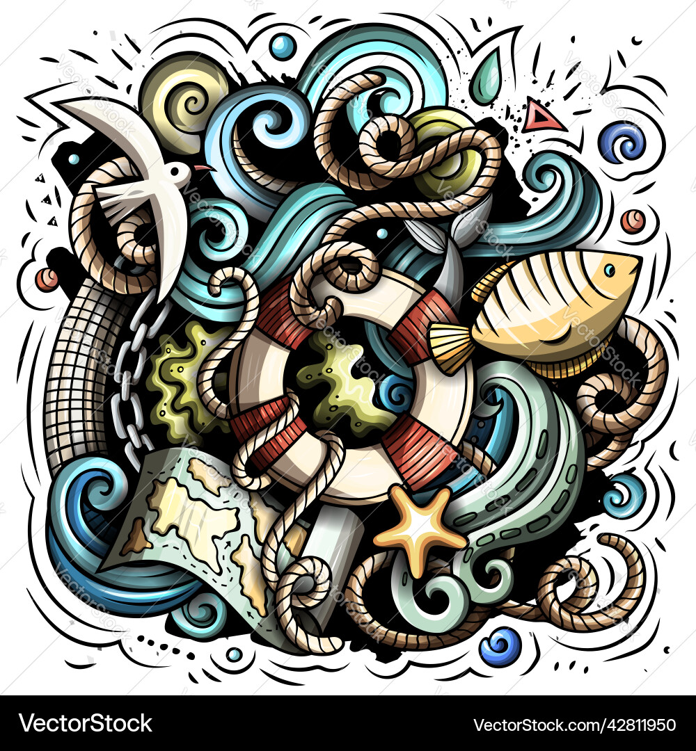 Nautical cartoon Royalty Free Vector Image - VectorStock