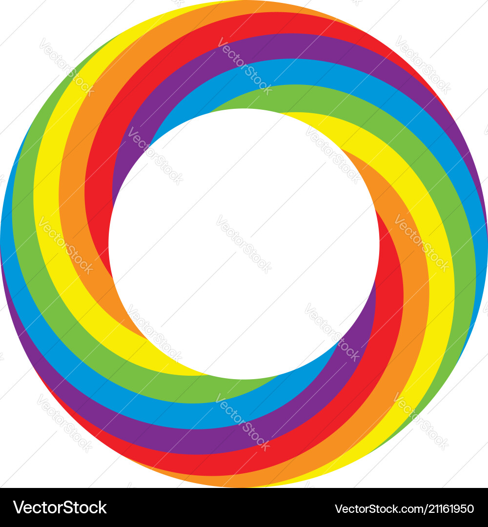 Rainbow Wheel Circle Royalty Free Vector Image