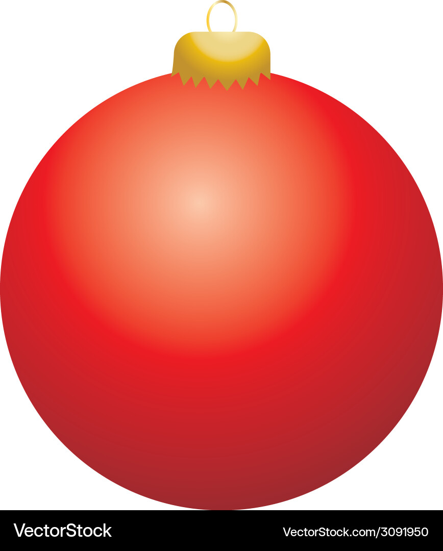 Red ball ornament Royalty Free Vector Image - VectorStock