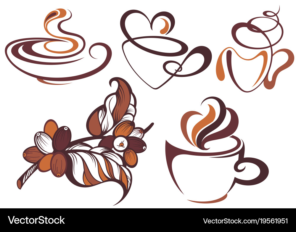 Coffee collection Royalty Free Vector Image - VectorStock