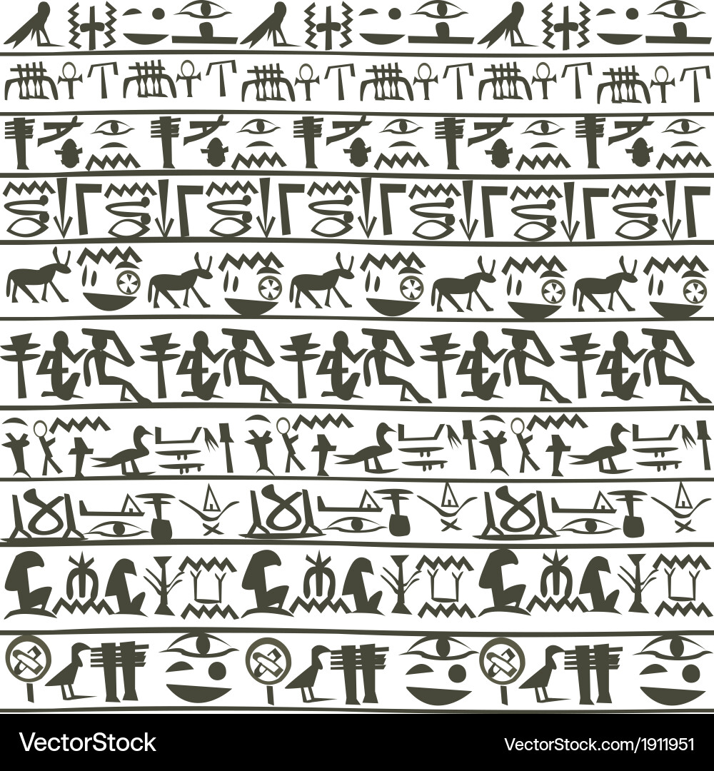 Egyptian hieroglyphics background Royalty Free Vector Image