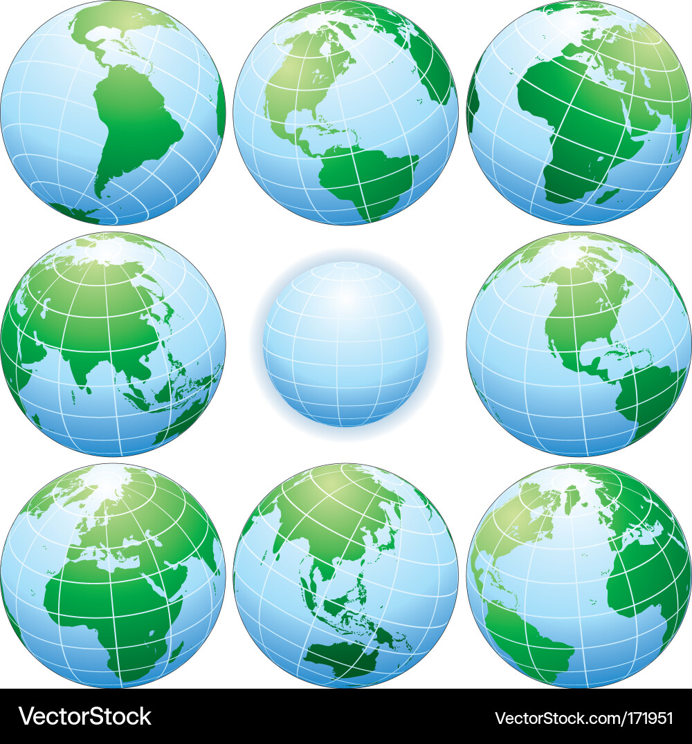 Globes Royalty Free Vector Image - VectorStock
