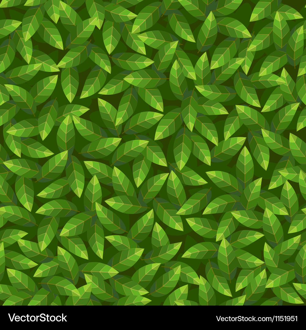 Green Leaf Seamless Pattern Royalty Free Vector Image