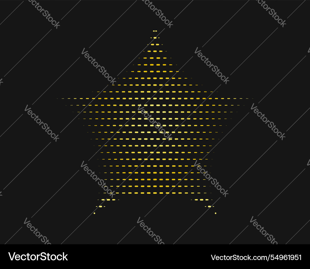 Halftone star shapes symbol icon Royalty Free Vector Image