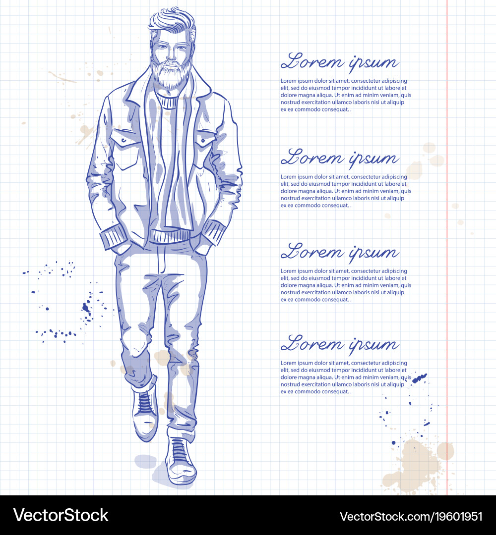 Man model Royalty Free Vector Image - VectorStock