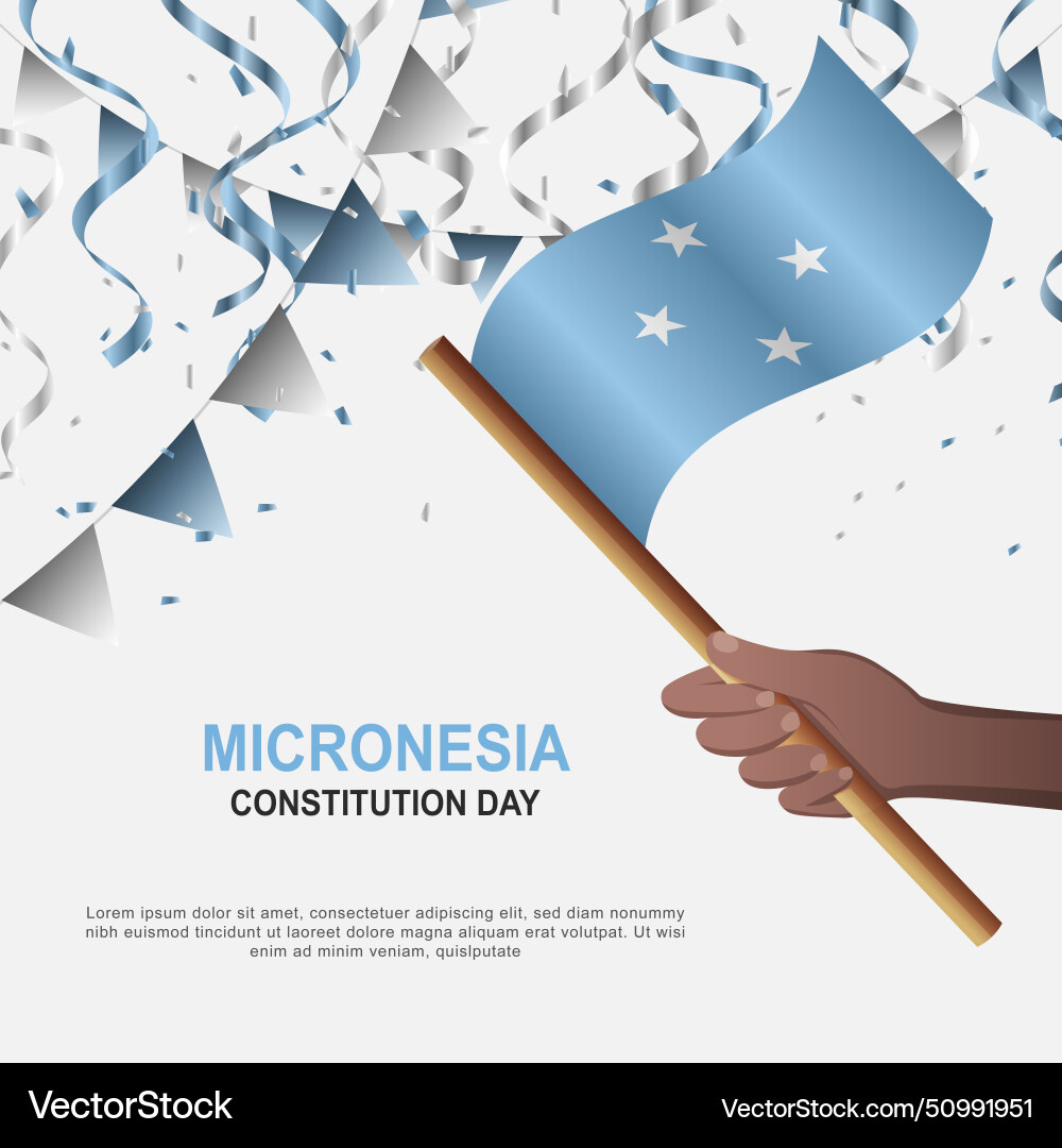 Micronesia constitution day background Royalty Free Vector