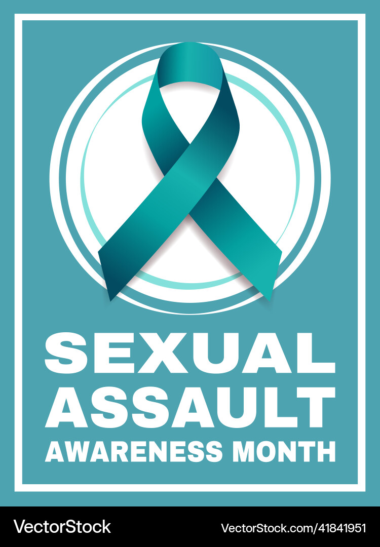 Sexual Assault Awareness Month Banner Royalty Free Vector