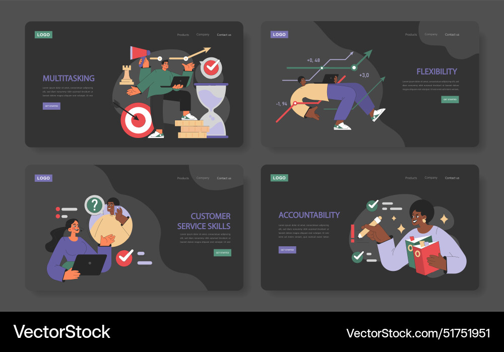 Soft skills set Royalty Free Vector Image - VectorStock