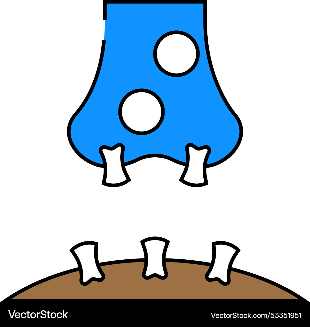 Synaptic transmission neuroscience neurology icon Vector Image