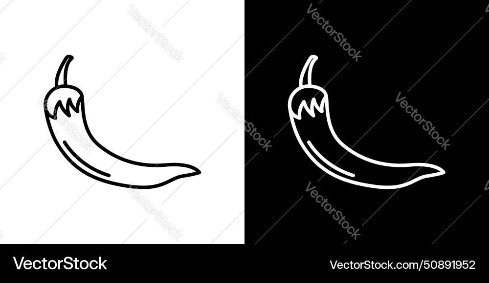 Chilli Symbol gesetzt würzigen Pfeffer heiße Symbol