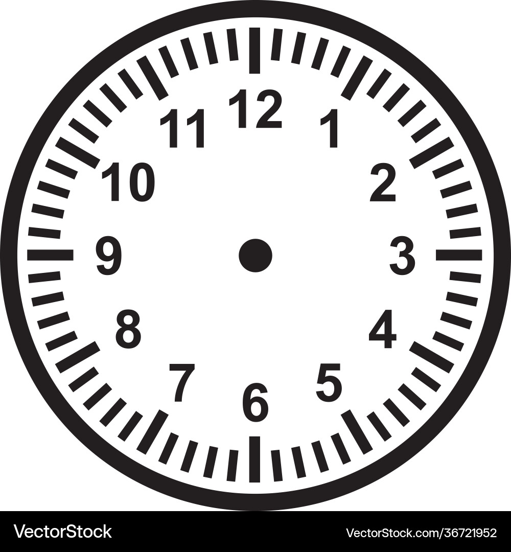 Clock face Royalty Free Vector Image - VectorStock