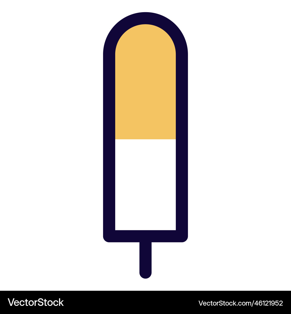Dual-Geschmack Eis Candy Stick Lizenzfreies Vektorbild