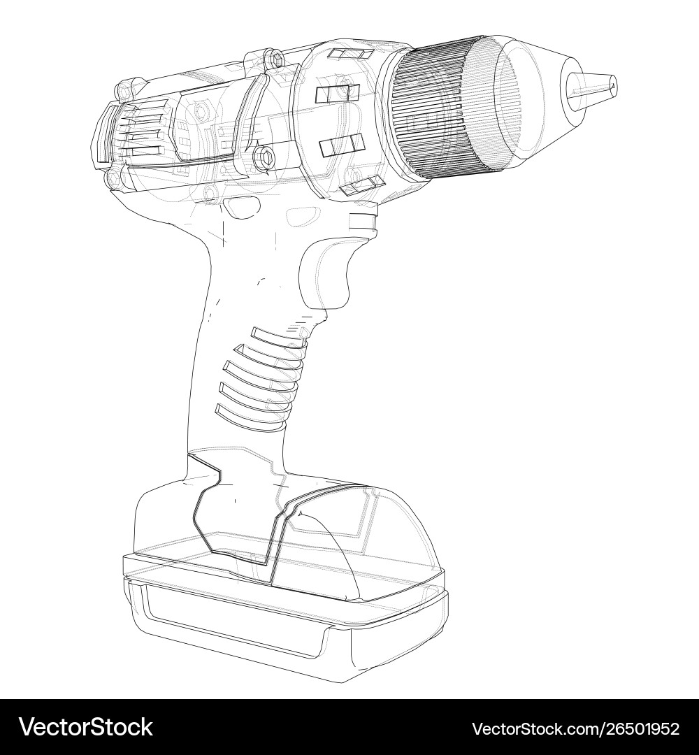 Electric cordless screwdriver Royalty Free Vector Image
