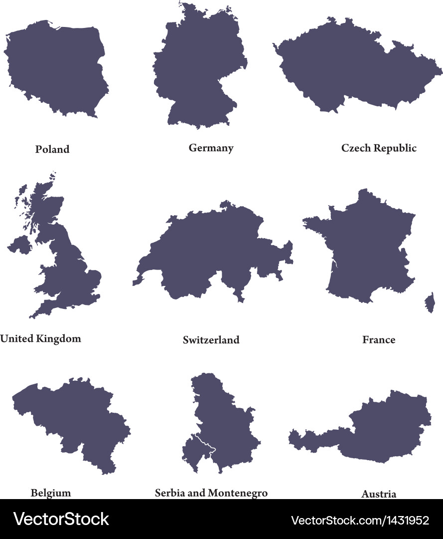 Europe map Royalty Free Vector Image - VectorStock