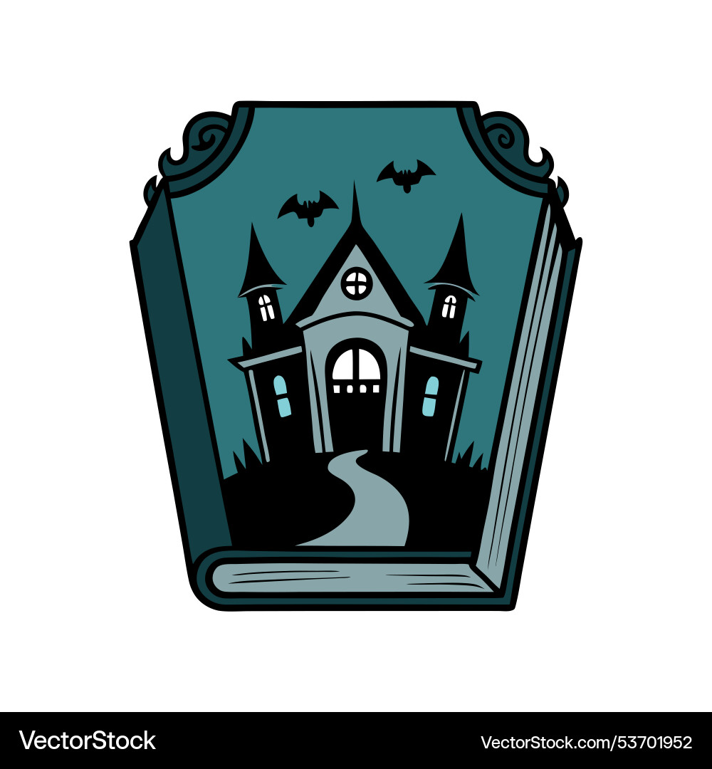 Fantasy horror movie book cover Royalty Free Vector Image