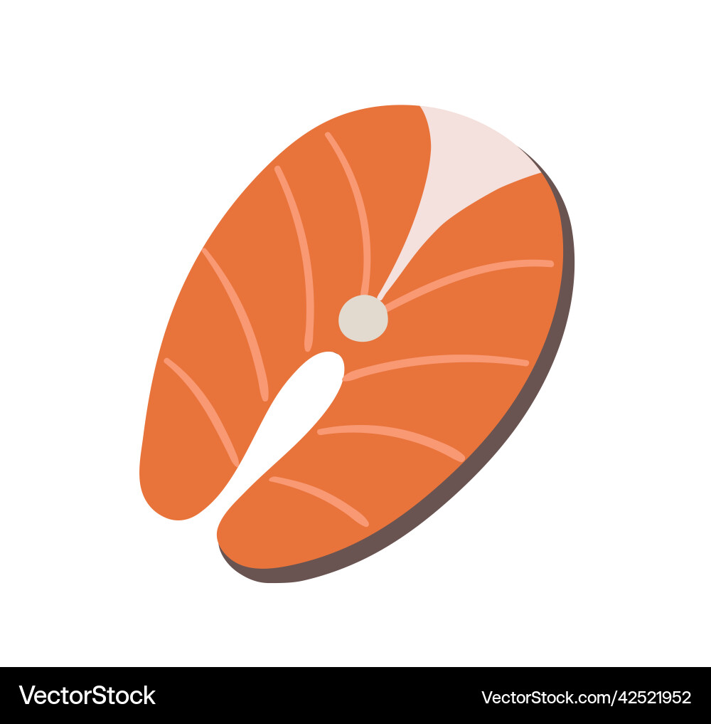 Fresh Salmon Sticker Royalty Free Vector Image