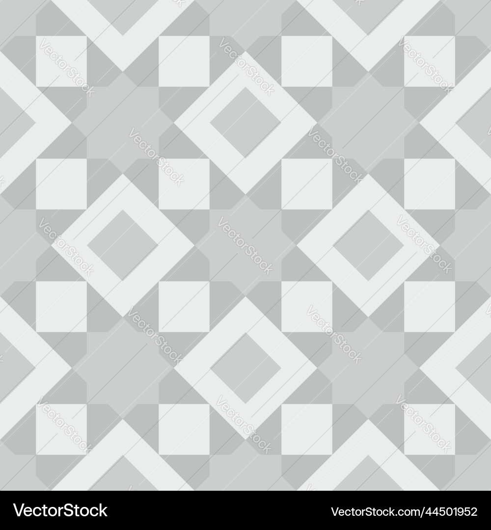 K68 - gray eight-pointed square pattern seamless Vector Image