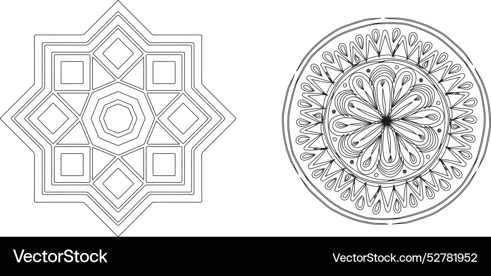 Mandala design elements Royalty Free Vector Image