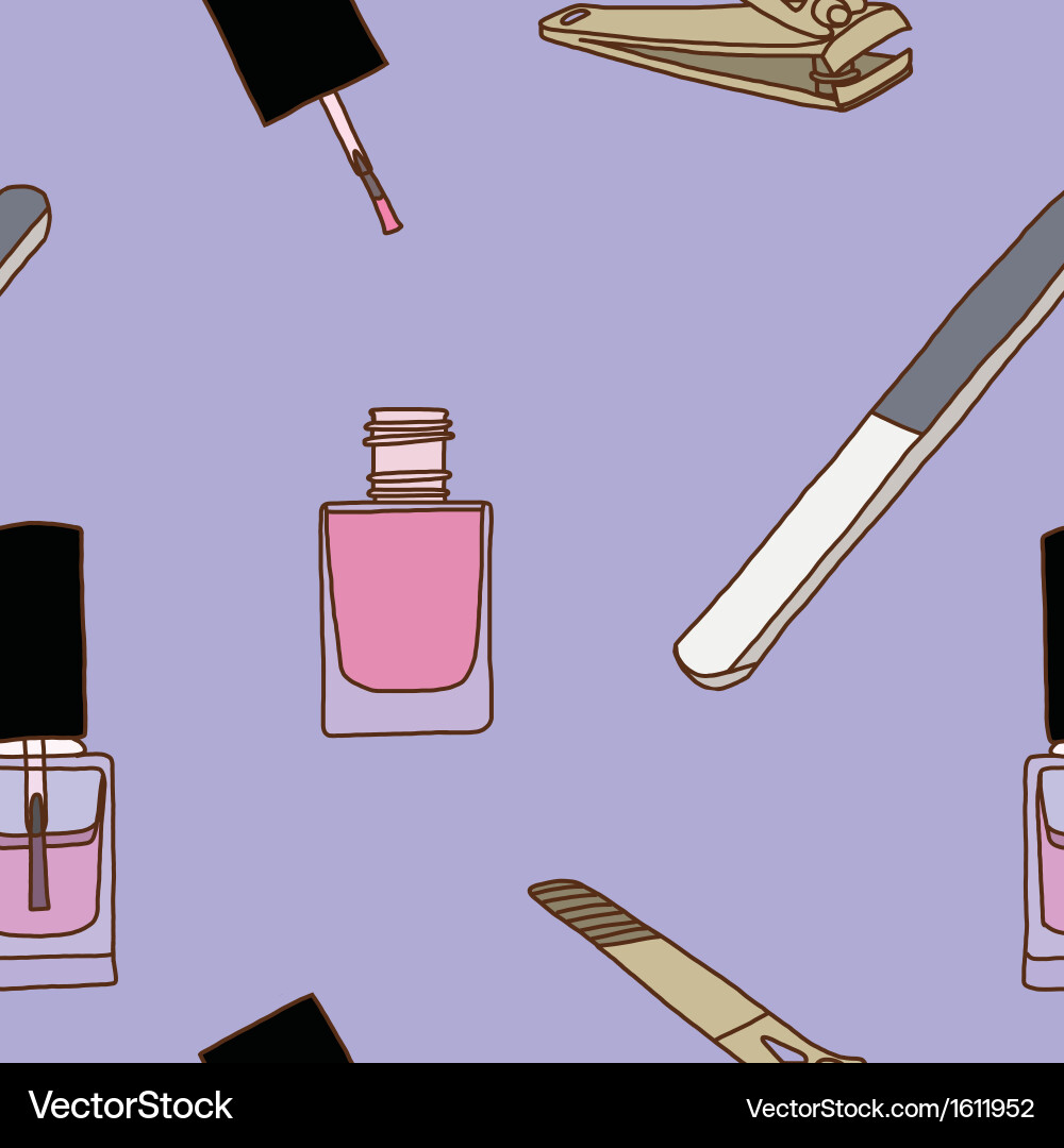 Nail Care & Polish Collection Royalty Free Vector Image